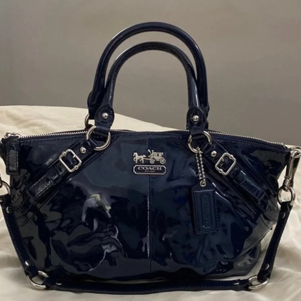 Coach Madison Patent Sophia Satchel - Gem